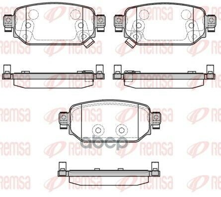 Колодки тормозные задние Remsa арт. 173102