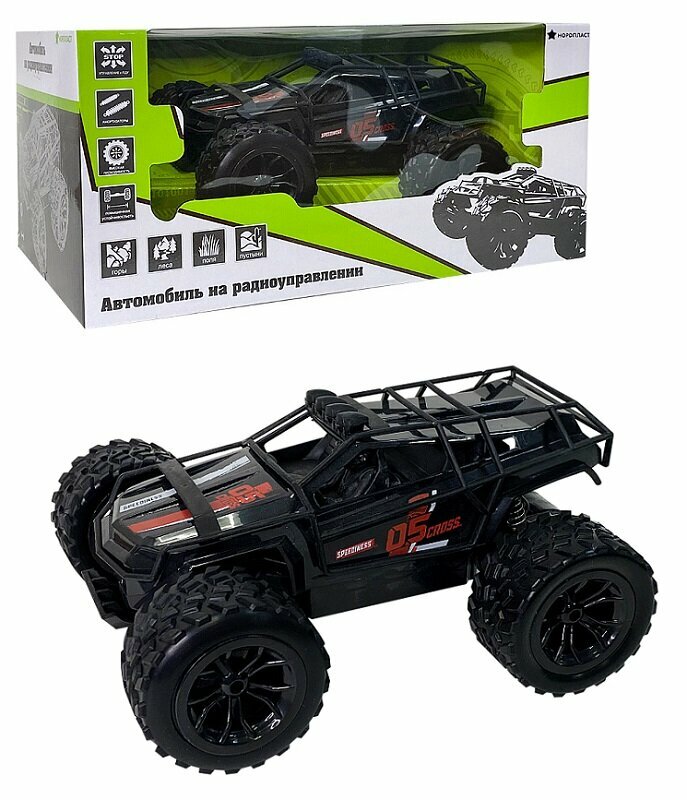 Нордпласт. Автомобиль гоночный, р/у, масштаб 1:16, черный, ударопрочный корпус