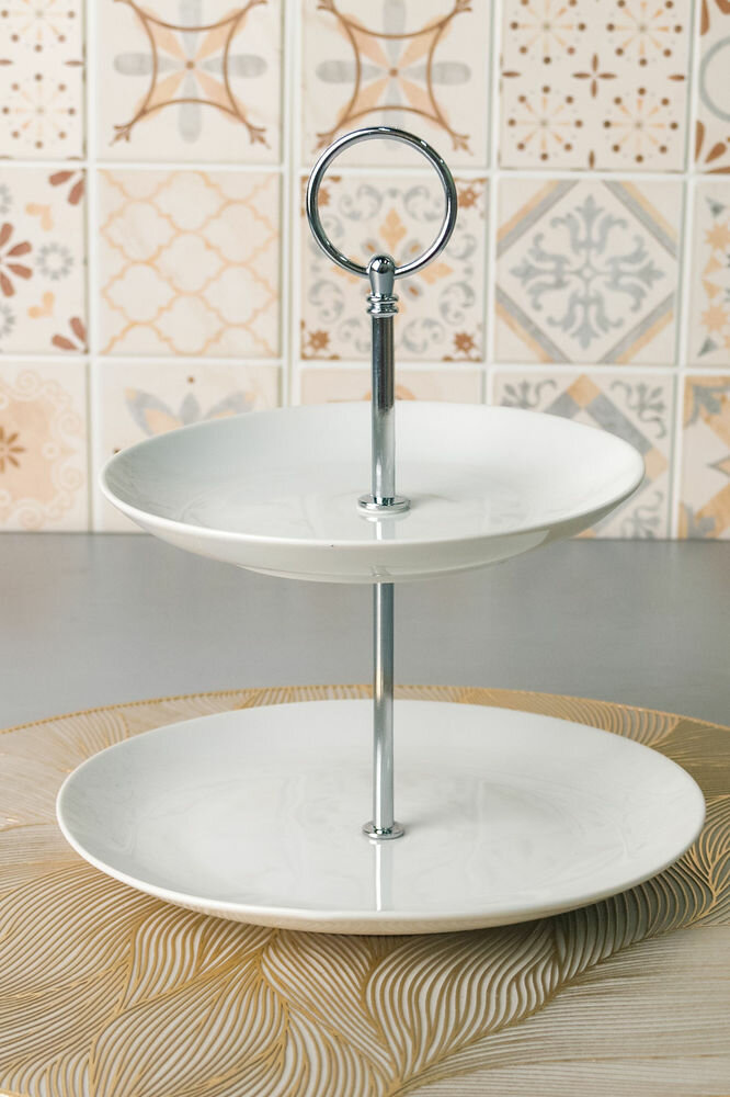 Этажерка сервировочная пулито, керамика и металл, 25 см, Koopman International 628900000