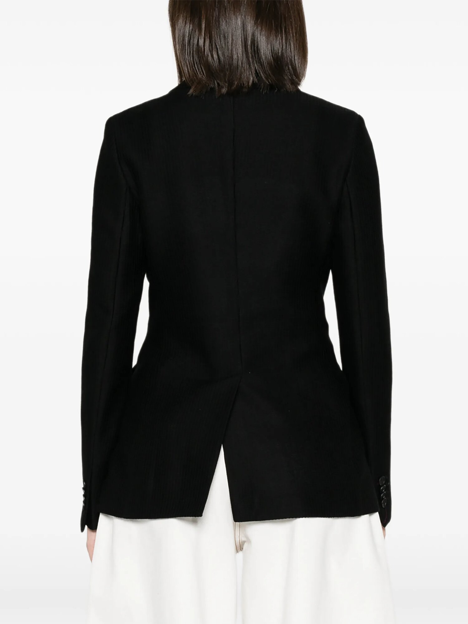 Пиджак Tagliatore Textured double-breasted blazer, размер 44, black/black — фото 1