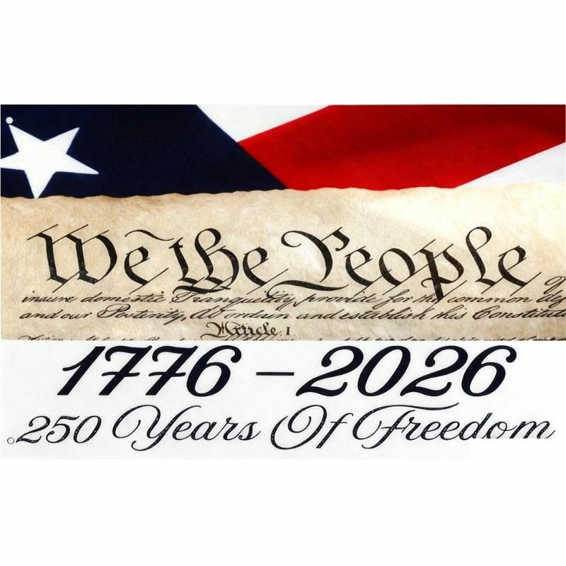 (1 шт) Садовый флаг к 250-летию США