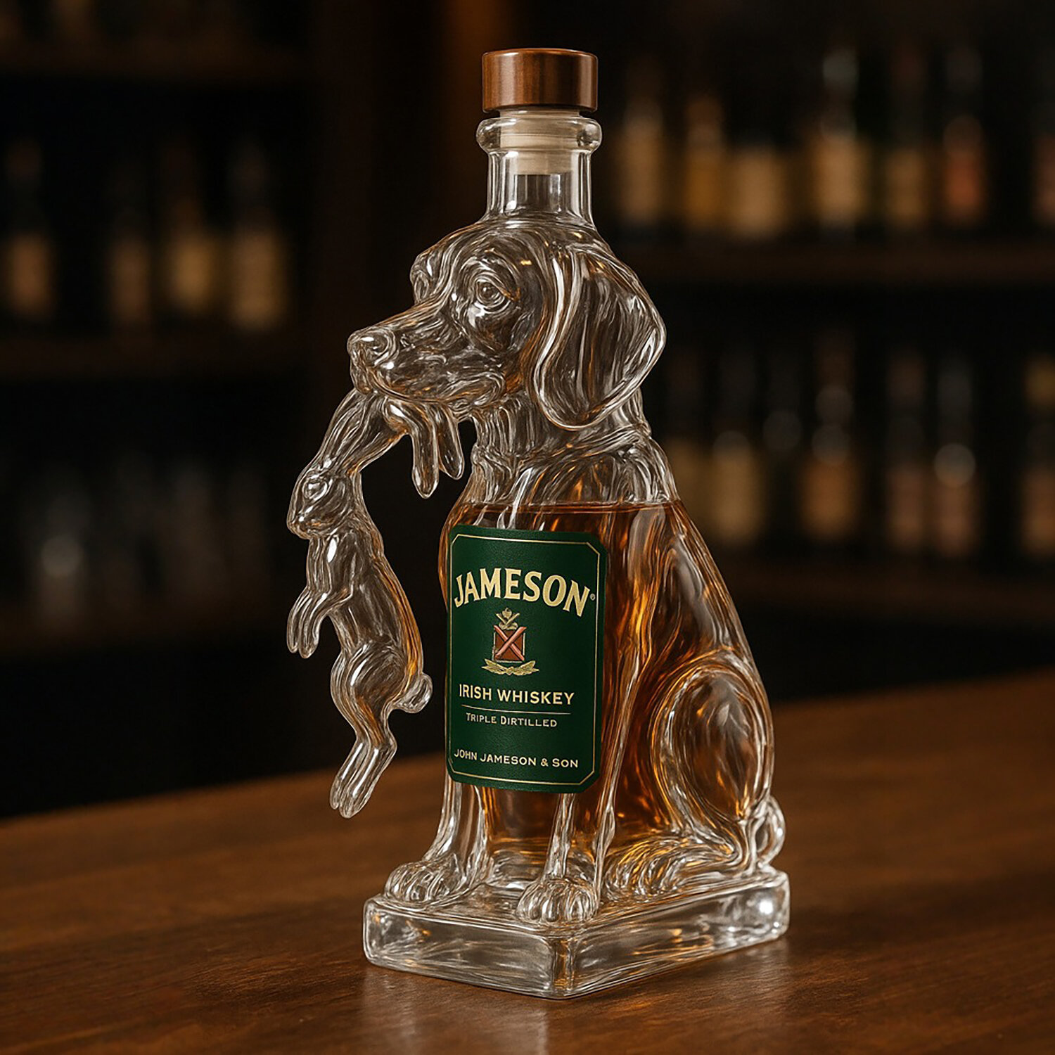 Jameson Бутылка "Охотничья собака", для виски, боросиликатное стекло, 300 мл