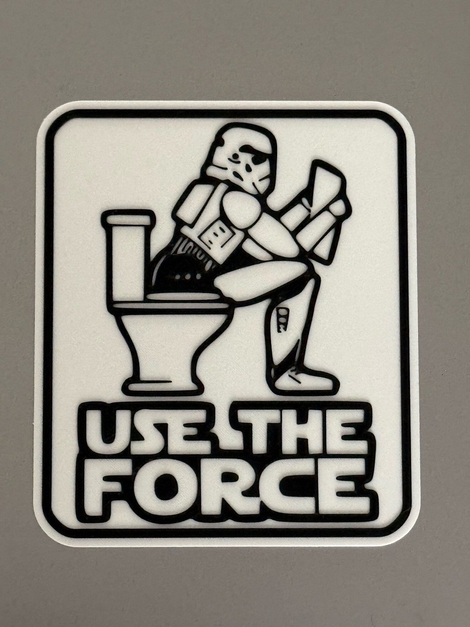 Табличка для туалета, Звездные воины Star Wars “use the force”