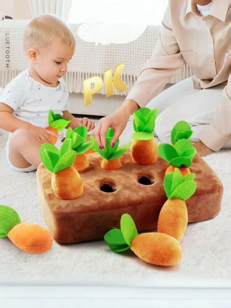 Собачьи игрушки с морковной фермой: 8 головоломок-морковей, плюшевые жевательные обучающие игрушки для здоровья питомцев
