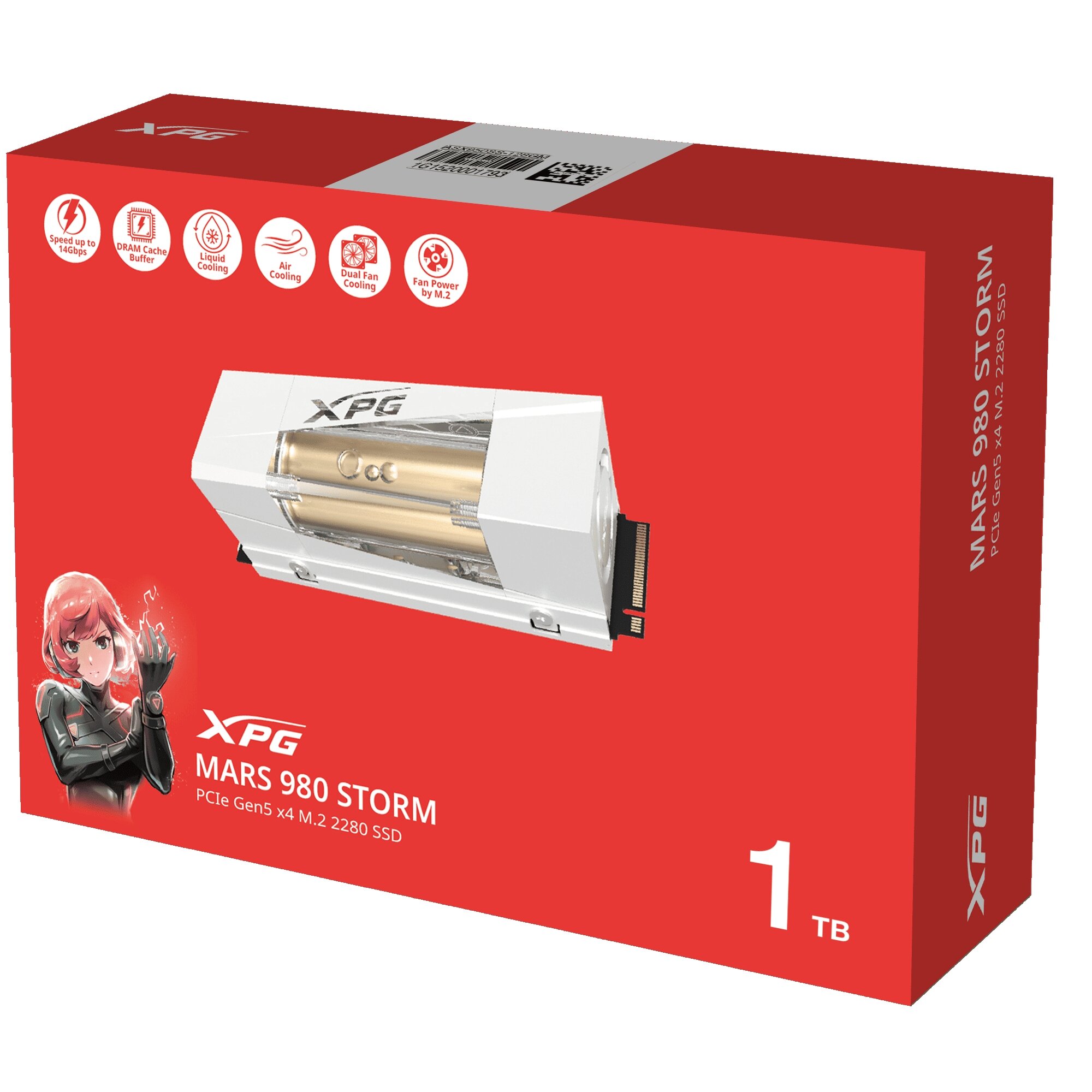 ADATA 1 ТБ Внутренний SSD-диск XPG MARS 980 STORM M.2 PCI-E 5.0 (SMAR-980S-1TCI)