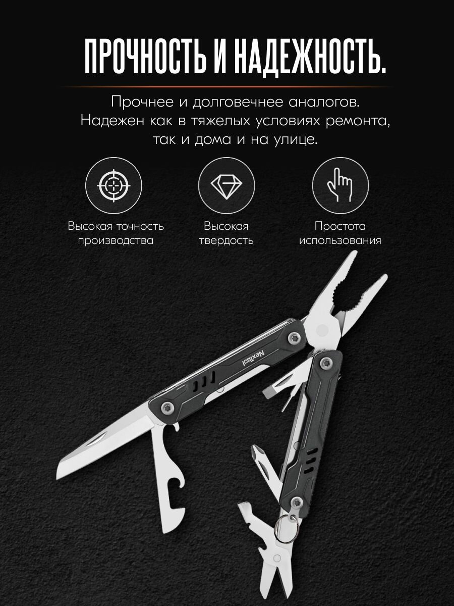 Мультитул NexTool Mini Sailor Functional Pliers 10 in 1 NE20135A — фото 1
