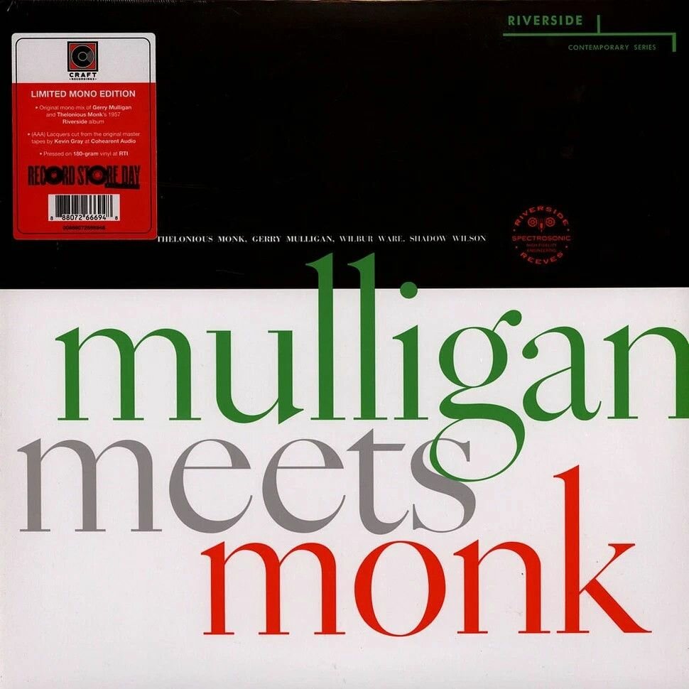 Mulligan Meets Monk. Mulligan Meets Monk (LP, Limited Edition, Reissue, Mono/Виниловая пластинка)