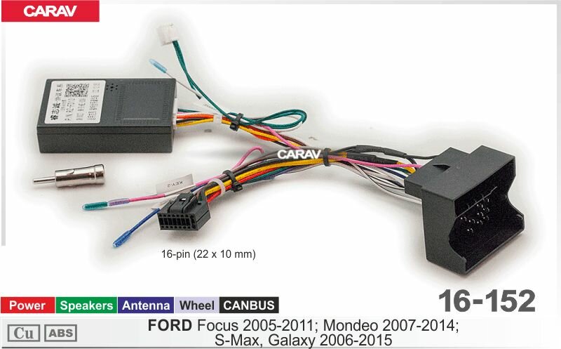 Комплект разъемов для ANDROID на FORD Focus 2005-2011; S-Max, Galaxy 2006-2015; Mondeo 2007-2014