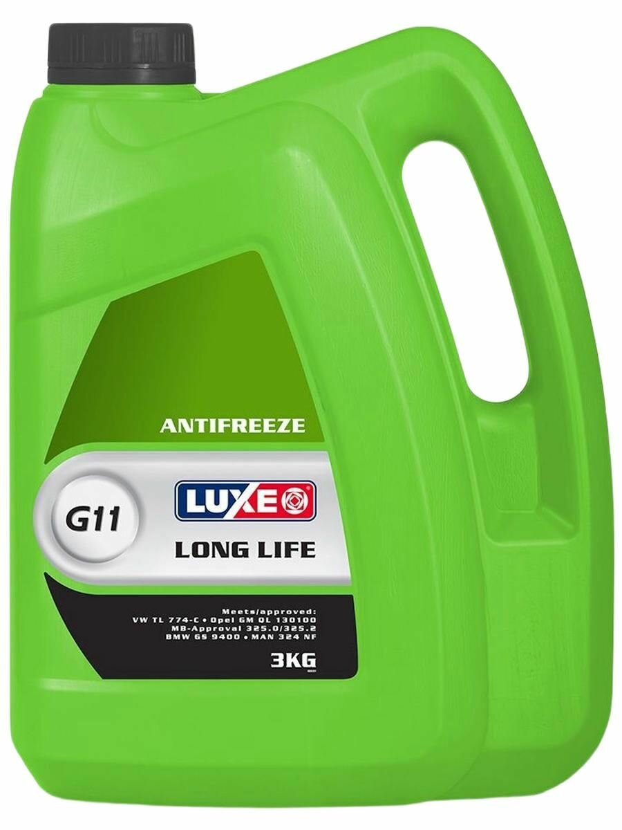 Антифриз зелёный LUXE GREEN LINE G-11 (-40) 3кг