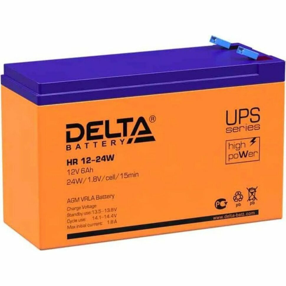 Батарея для ИБП DELTA BATTERY (HR 12-24 W) (12 В / 6 Ач), 1858827