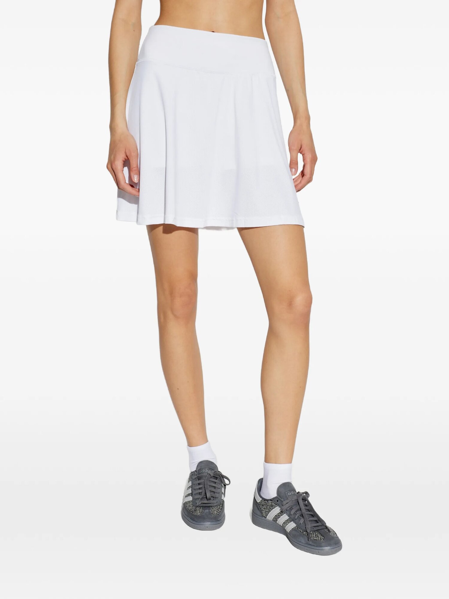 Юбка adidas Perforated-detail mini skort, размер S, white — фото 1