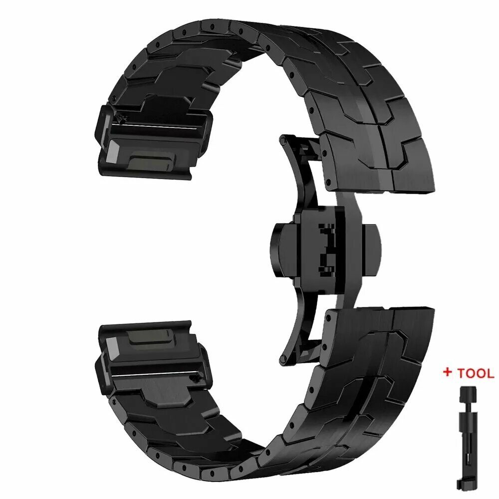 26 мм браслет для Enduro 3 2 / tactix / fenix 8 51 мм 7X 5X Pro Металлический Ремешок для часов tactix 8 7 Pro / instinct 3 2X / Descent mk1 mk2 mk3 Нержавеющая сталь Ремень