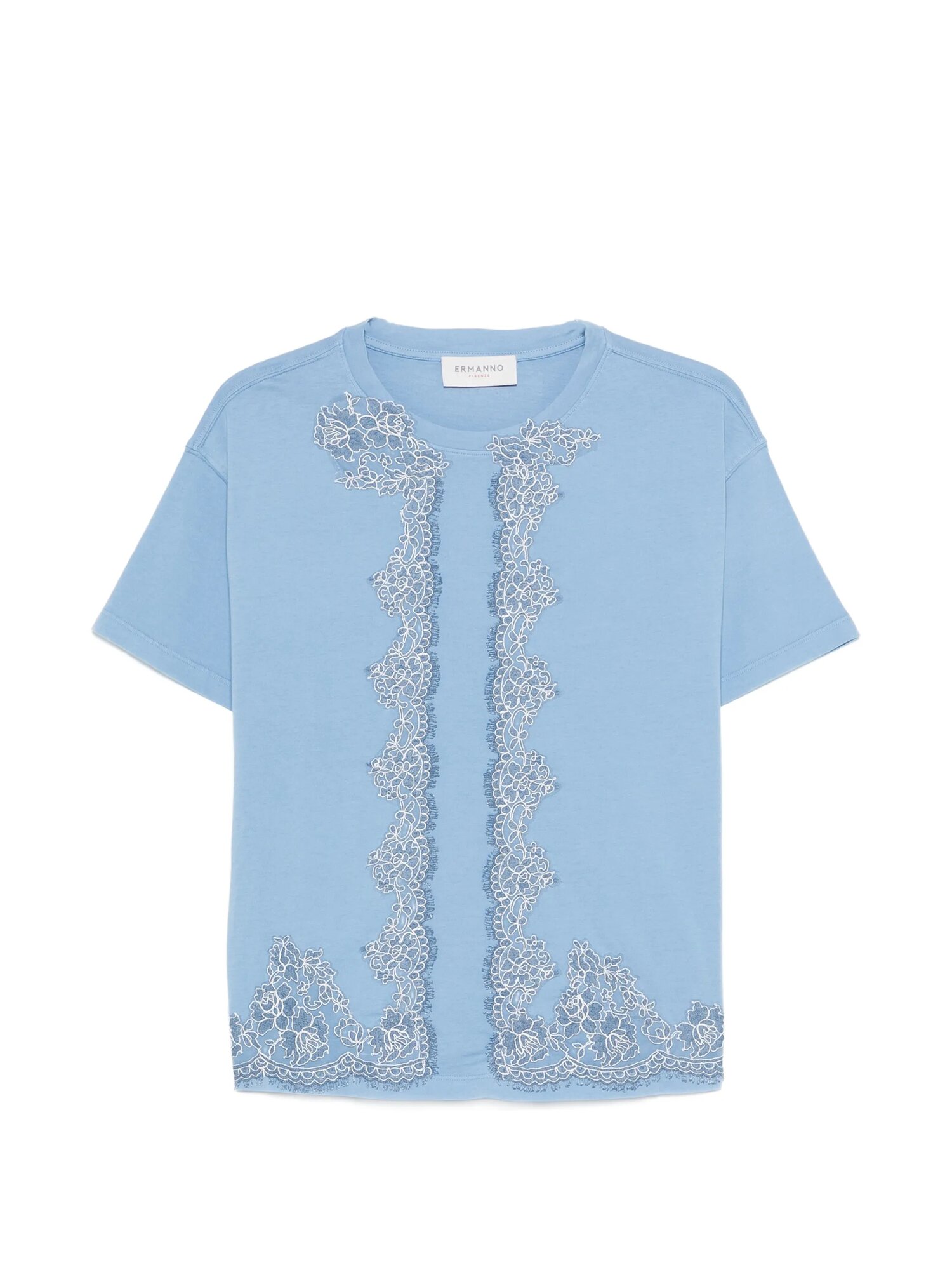 Футболка Lace-trim embroidered T-shirt