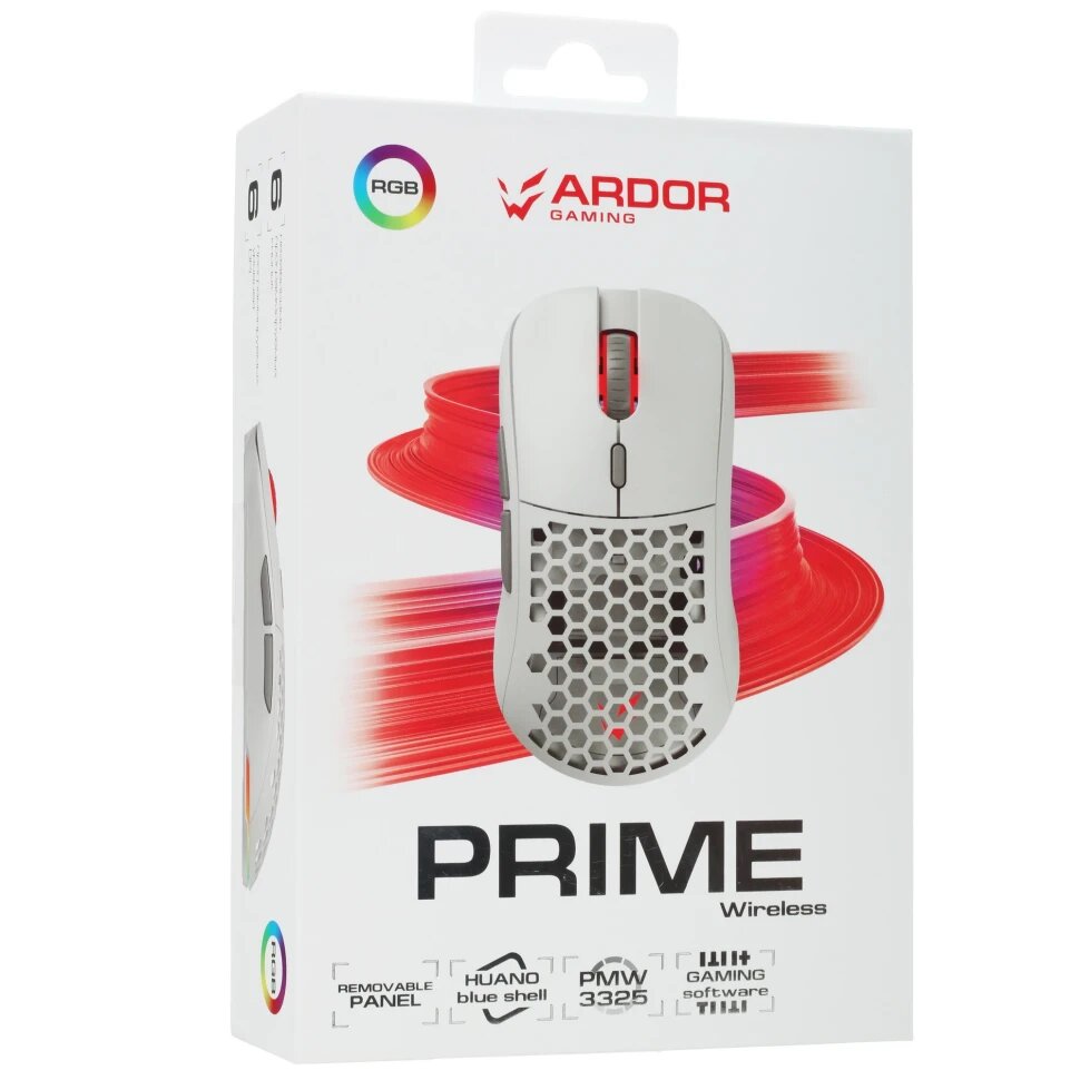 Мышь беспроводная/проводная ARDOR GAMING Prime Wireless [ARDW-PR3325-WT] белый