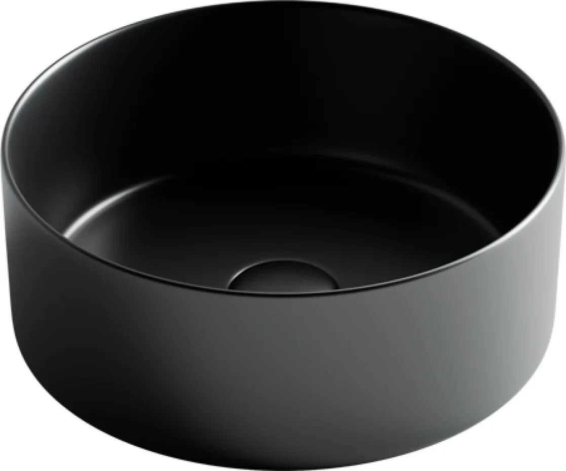 Накладная раковина Ceramicanova Element CN6032MB, фарфор, матовый черный, 35.8×35.8×13.7 см