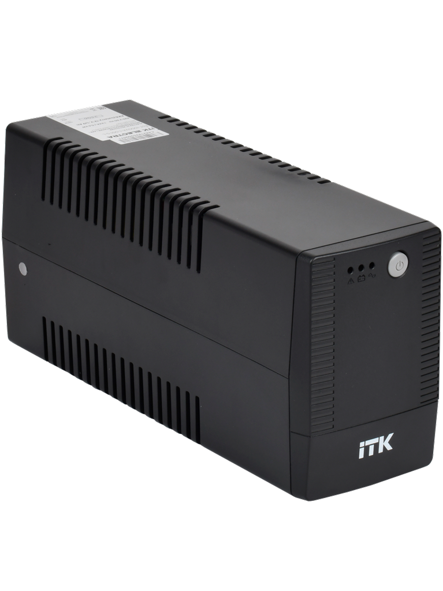 Источник бесперебойного питания ITK EST-1000VA-1-001-S-L, 2 розетки, 1000 ВА, 600 Вт, черный