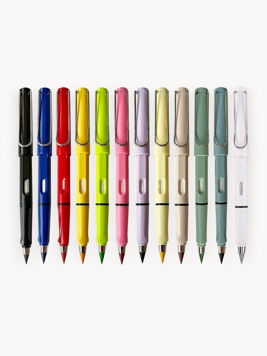 Вечные карандаши цветные набор, 12 штук