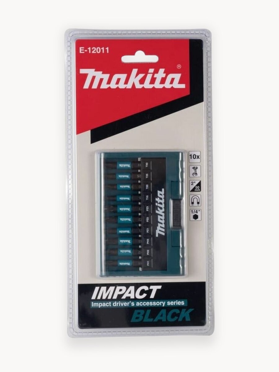 Набор бит Impact Black Makita E-12011 (10шт)