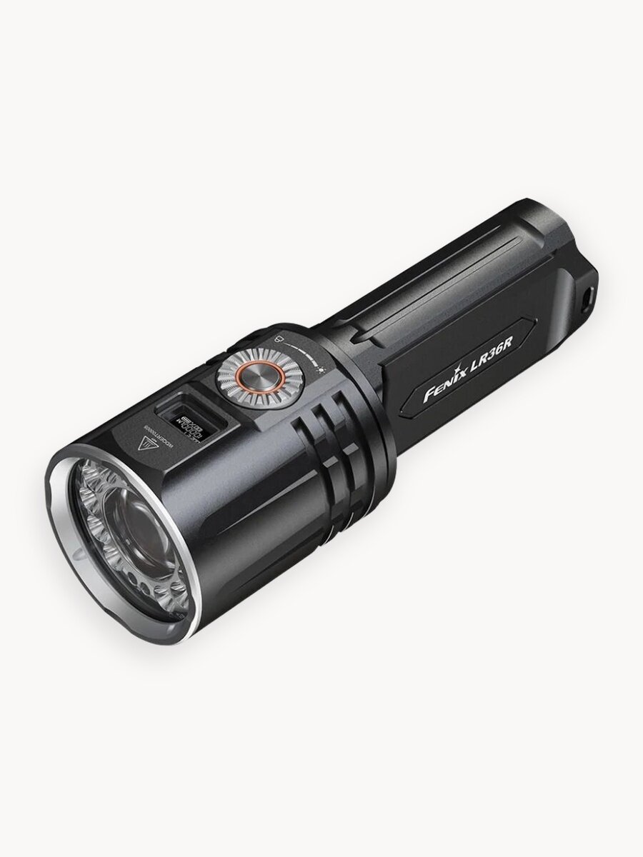 Фонарь Fenix LR36R, лазерный, поисковый, 10 000 лм, черный, серебристый