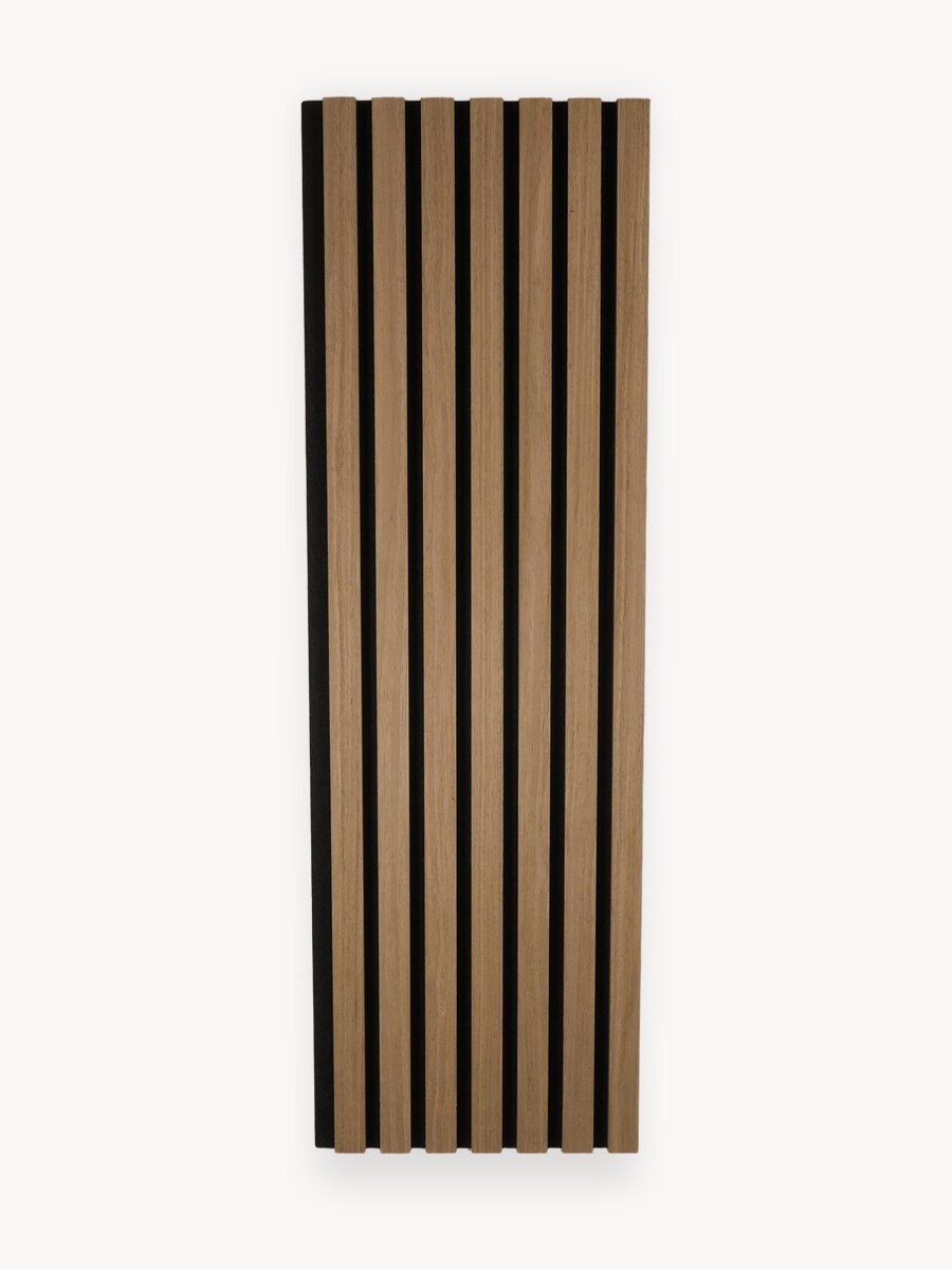 Акустические панели 2шт. 900х280х14мм черный войлок, МДФ, шпон дуб карамельный INDECO