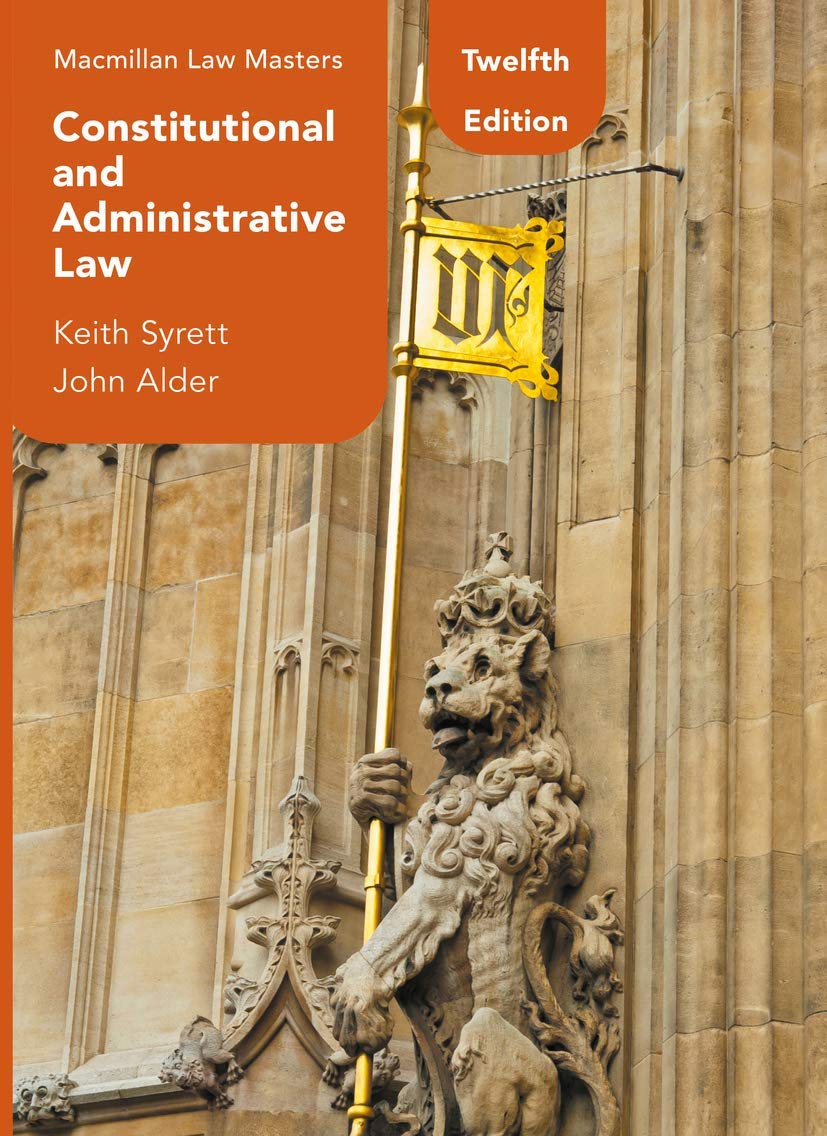 Constitutional and Administrative Law (Hart Law Masters, 23)，Reprinted paperback book