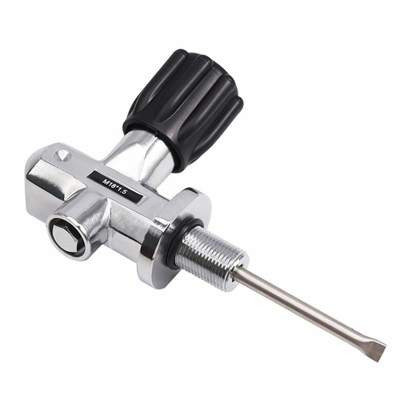 Клапан бака DIN/Yoke M18X1.5 для дайвинга с аквалангом MyPads (черный)
