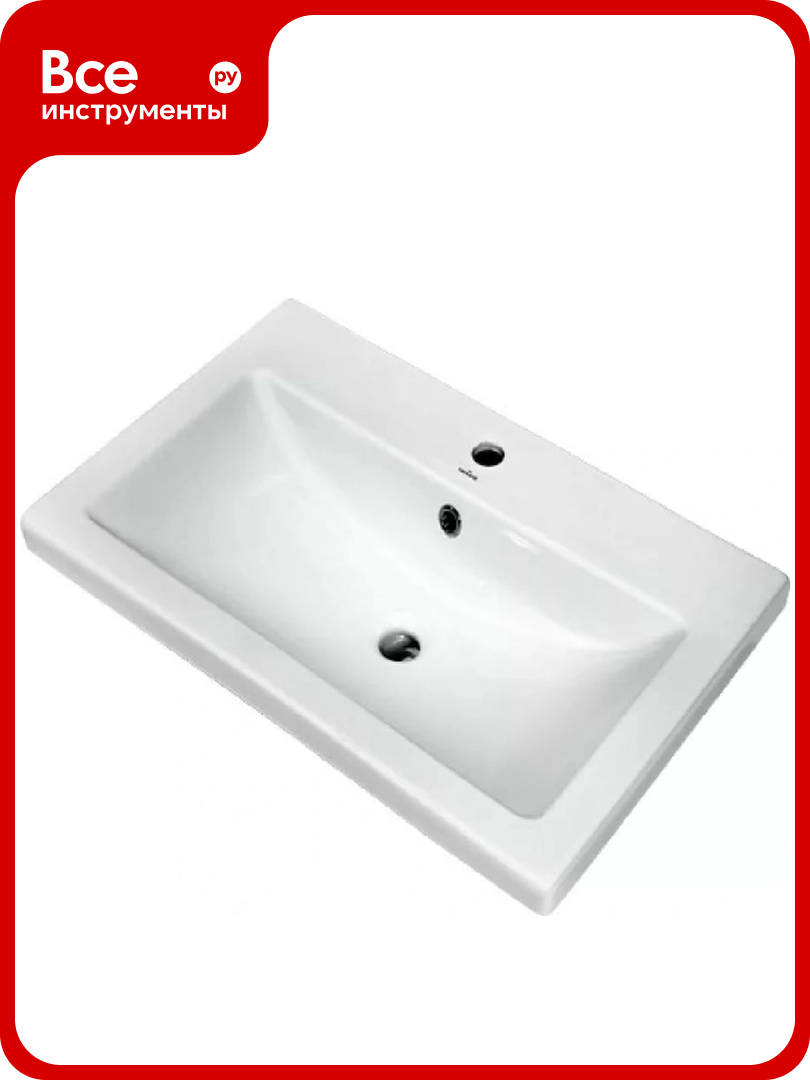 Умывальник DORATIZ Сомо 60 Cersanit мебельный перелив с обрамлением, белый 0302.416