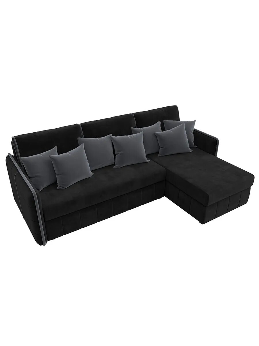 Диван угловой Грация 215x163x90 см, спальное место 151х200 см, ящик для белья, угол справа, велюр