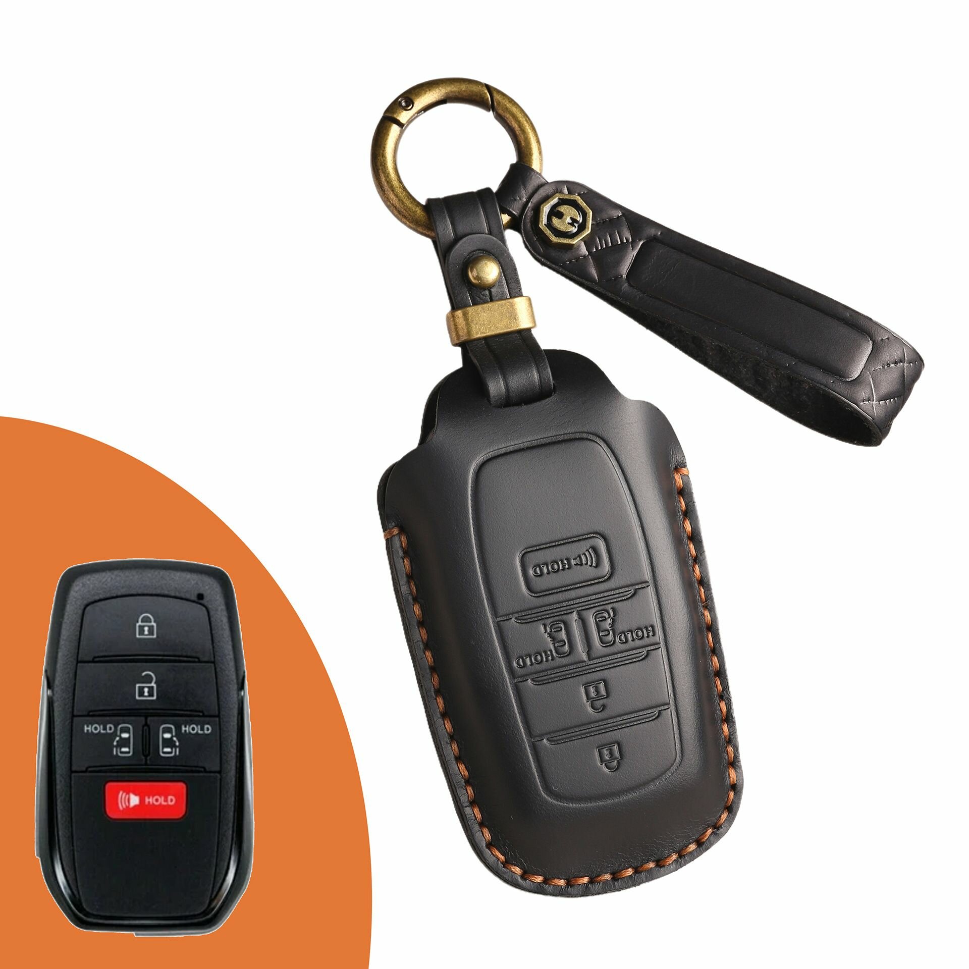 Чехол для автомобильного брелка Toyota черный черный матовый Чехол для автомобильного брелка