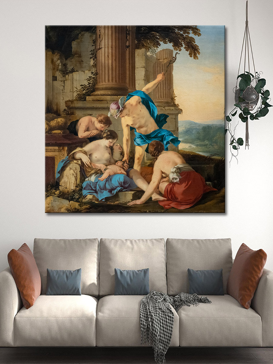 Картина/Меркурий передает Вакха нимфам на воспитание. Лоран де Ла Гир