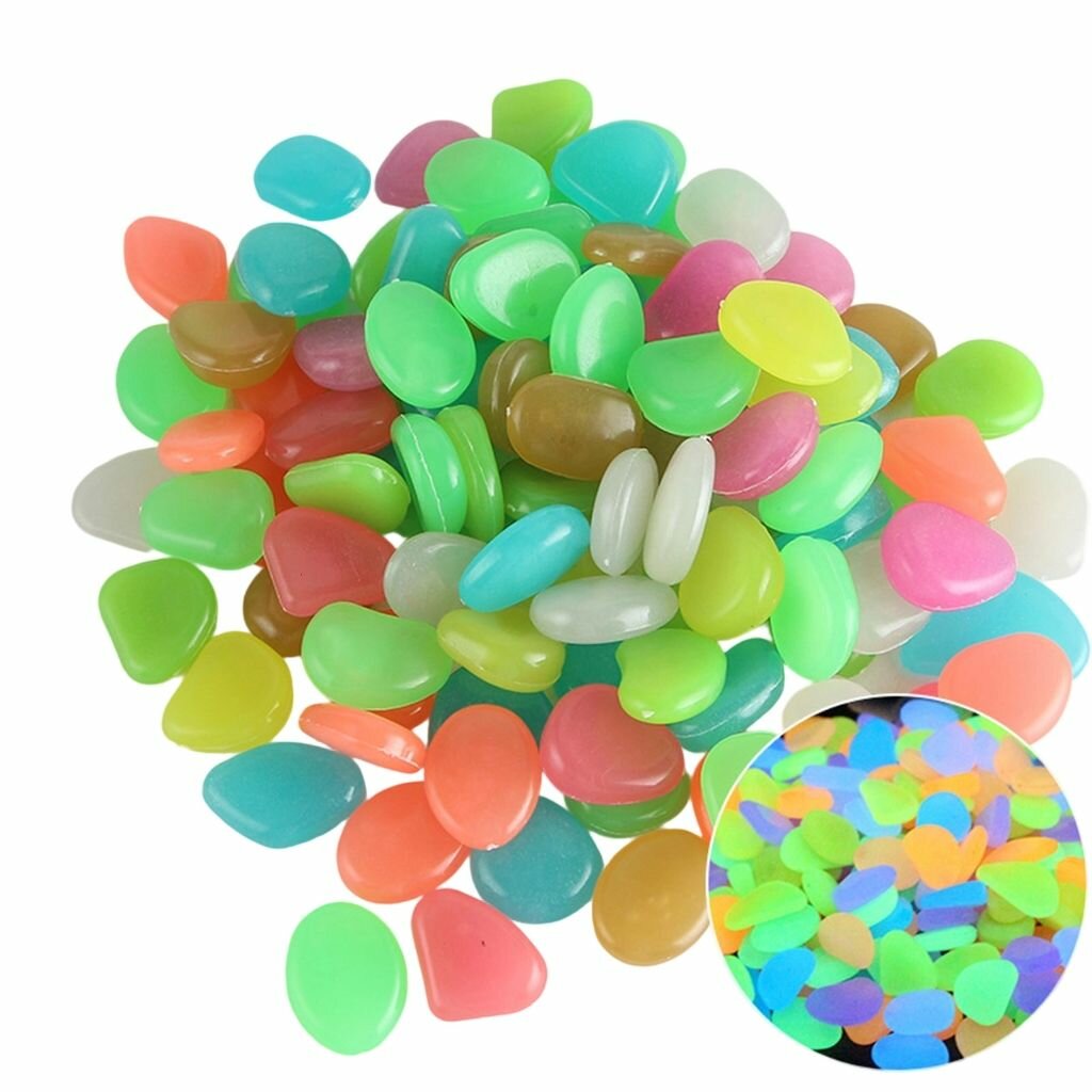 Светящийся садовый камень