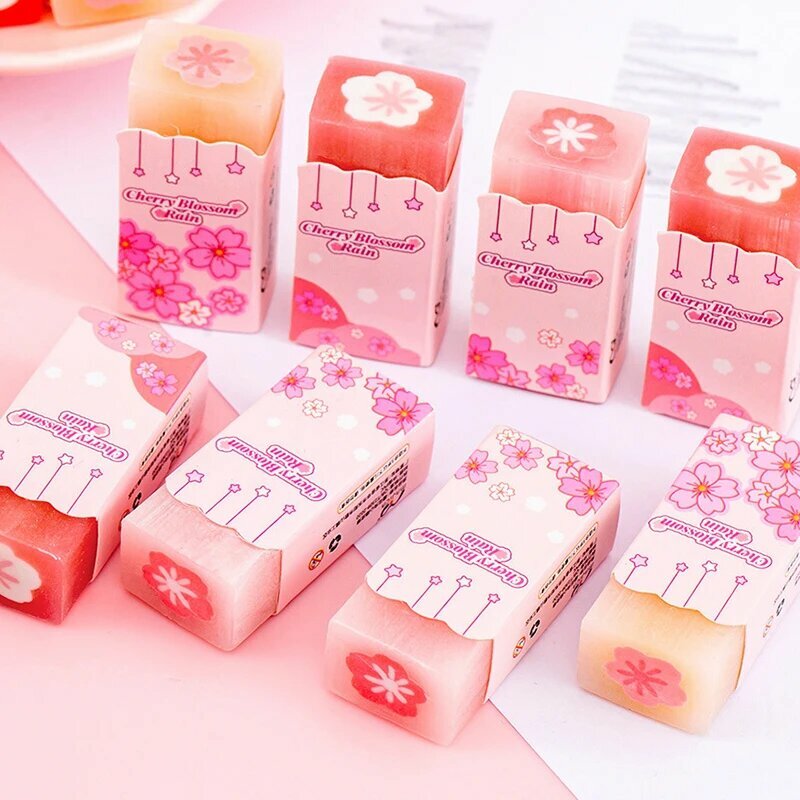 Цельный набор резиновых мини-ластиков Lytwtw's с рисунком моря, милые кавайные сакуры, животные, новинка, канцелярские принадлежности, офисные школьные принадлежности