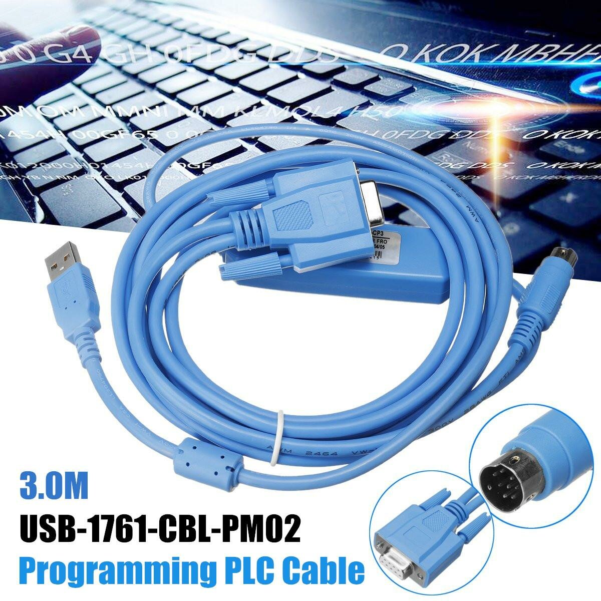 3M 8-контактный кабель для программирования ПЛК USB-1761-CBL-PM02 для серий Micrologix 1000/1500