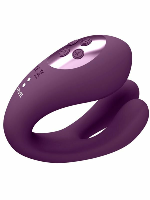 Вибромассажер Shots Media Yoko, клиторальный, тройной, с пульсацией, 10 скоростей