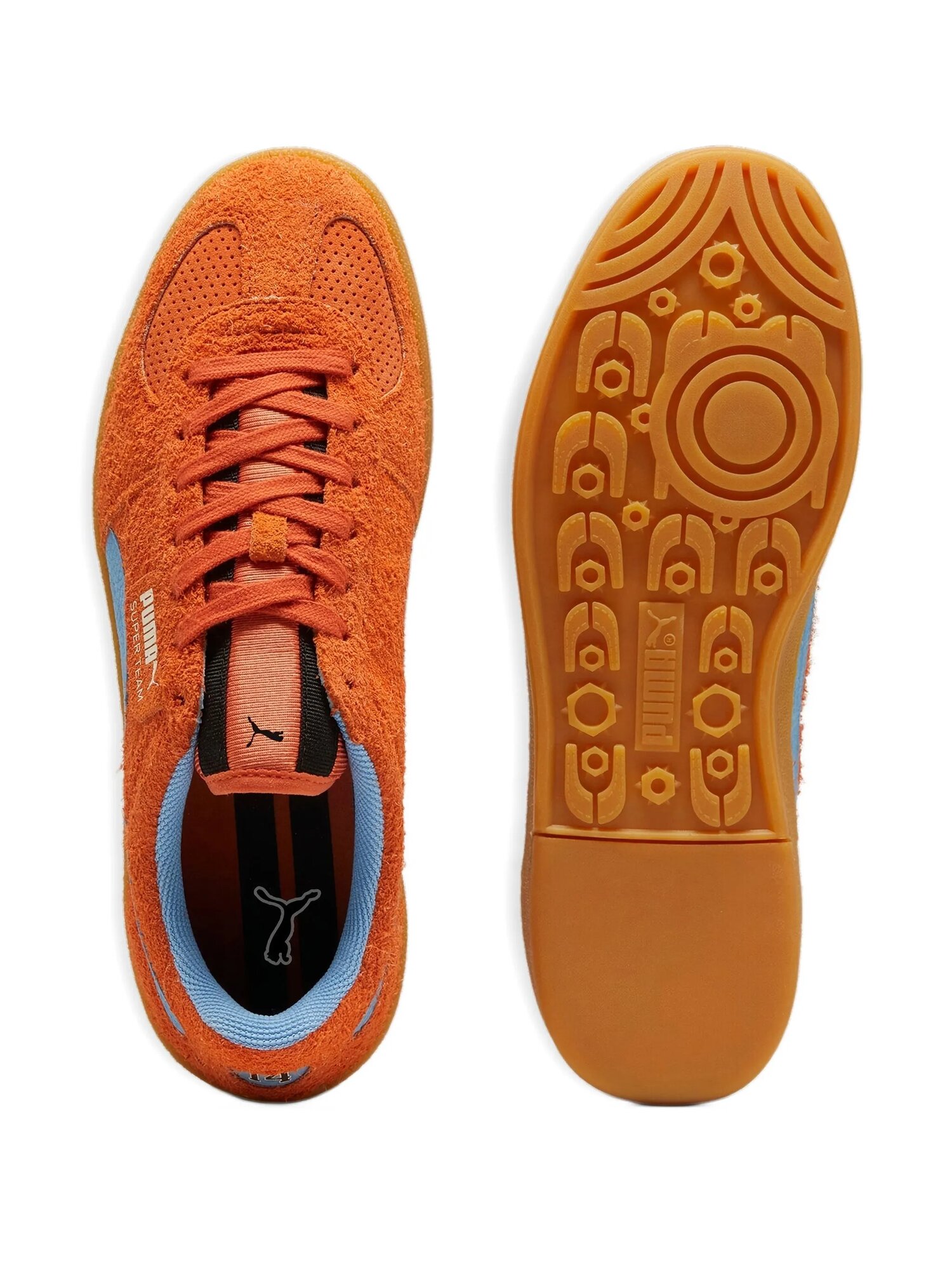 Кроссовки PUMA Super Team Handy, размер 13 US, черный/серый/оранжевый — фото 1