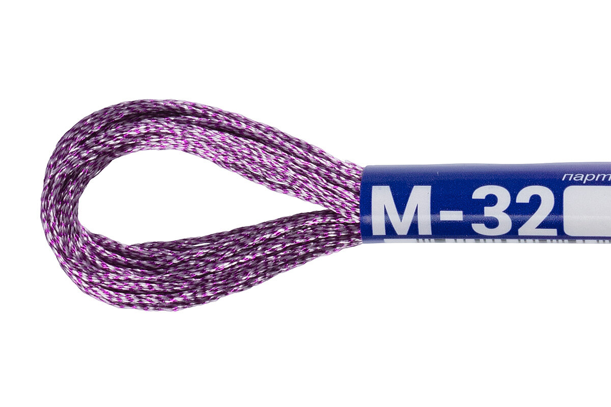 Мулине Gamma NM металлик, нитки для вышивания 8 м, M-32 сиреневый 1 штука, 100% полиэстер