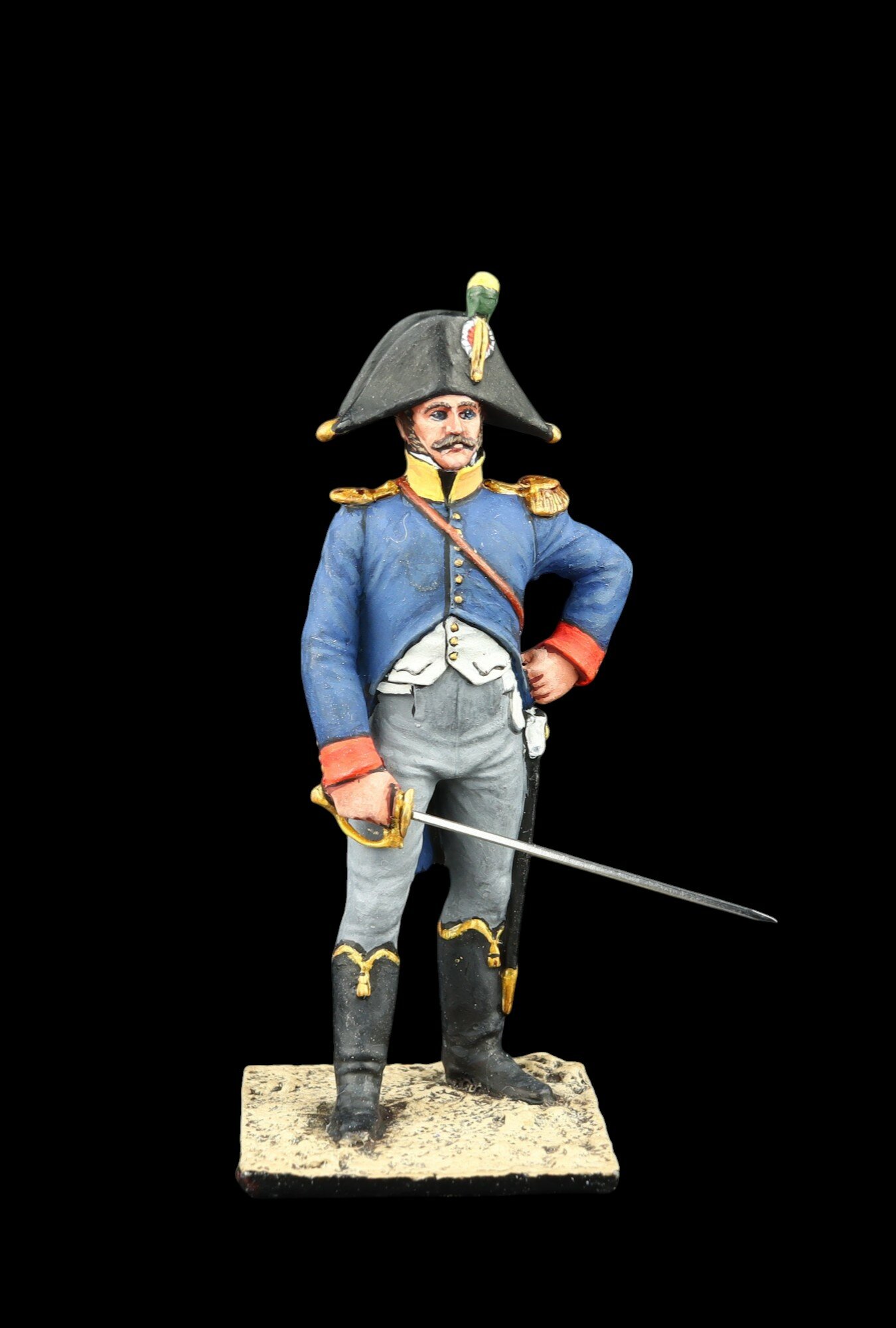 Оловянный солдатик SDS: Офицер вольтижер линейной пехоты, 1806