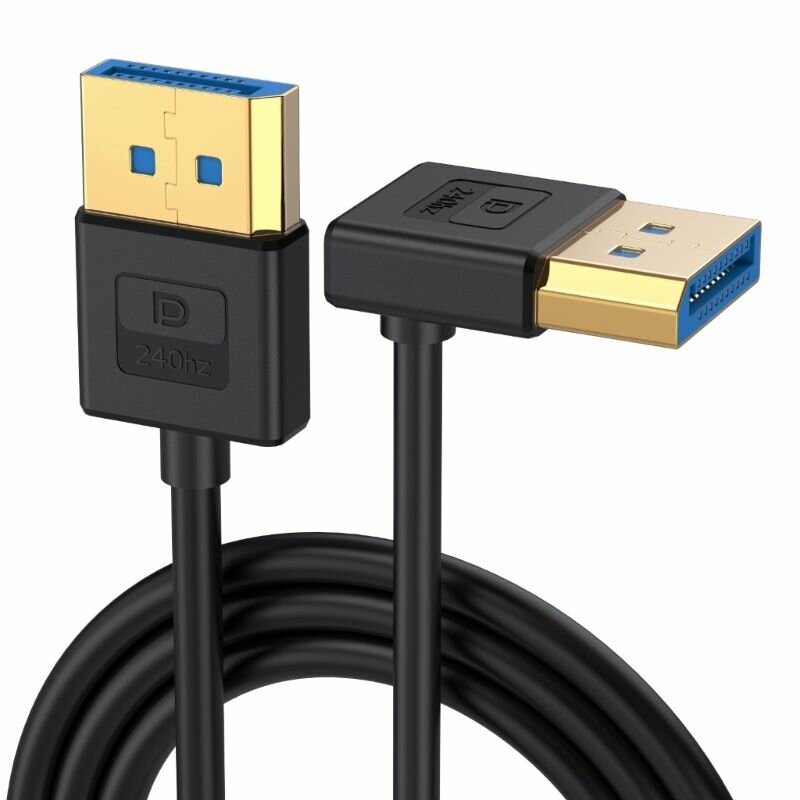 Силиконовый кабель DisplayPort 1.4, угловой 90 , шнур DP1.4, до 8K, 60 Гц, 4K/144 Гц, гибкая длина 30 100 см