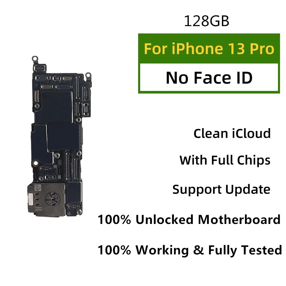 100% рабочая материнская плата для iPhone 13 Pro, материнская плата с 13 Pro 128g No Face