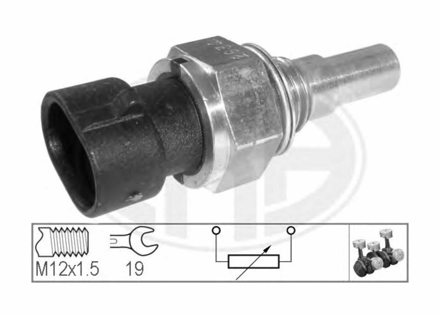 Датчик Темп. охл. жидкости Chevrolet Lanos/Daewoo Nexia (На Блоке)(Era 330107)