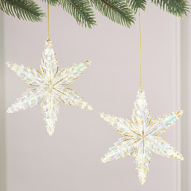 Набор елочных игрушек Снежинки Altais 15 см золотые, 2 шт, Winter Deco, 1000419