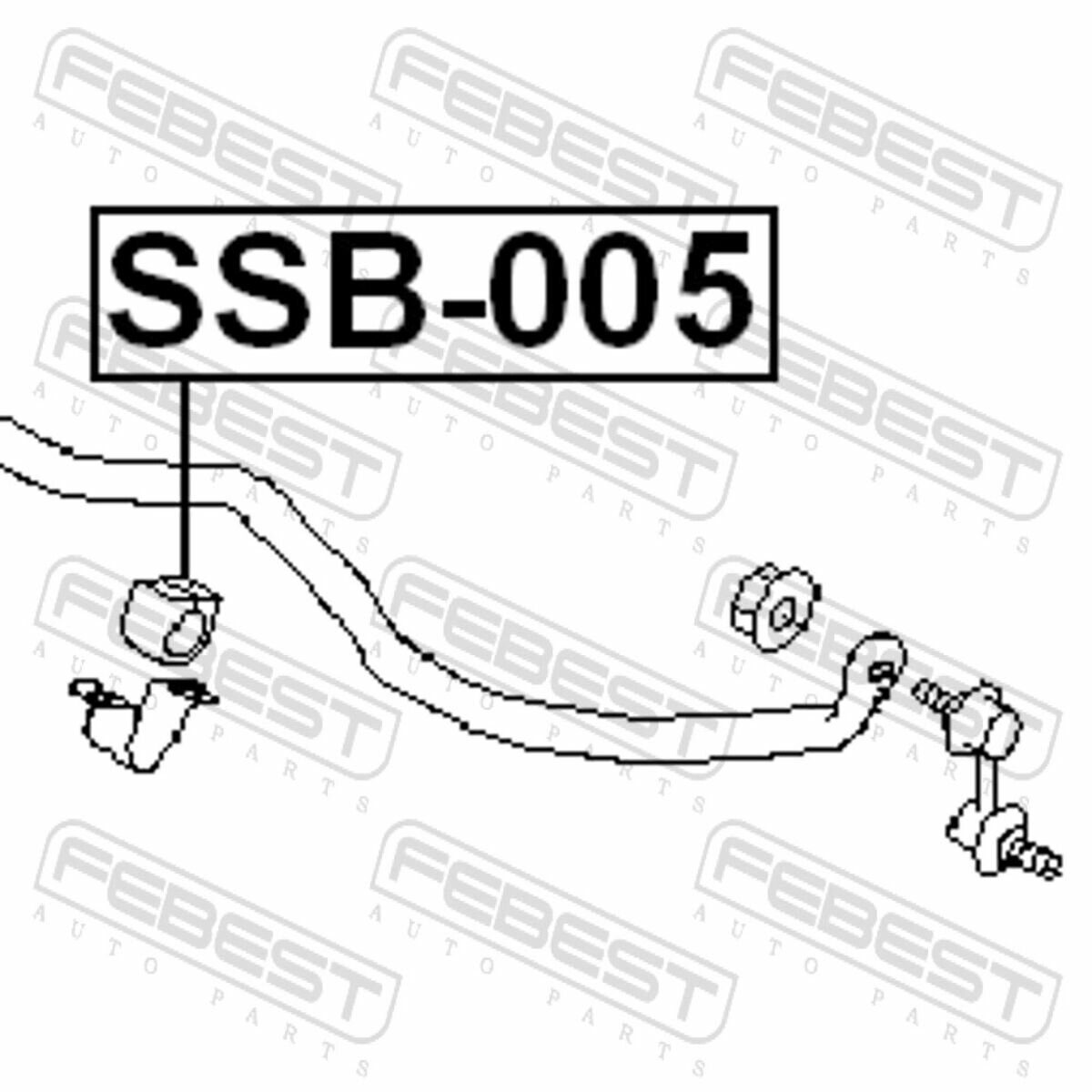Втулка Переднего Стабилизатора D20(Febest Ssb-005)
