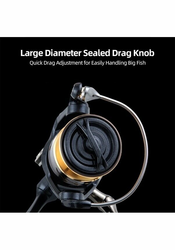 Металлическая рыболовная катушка 4+1bb - модели 1000/2000/3000/4000. Плавное вращение, удовольствие от рыбалки.