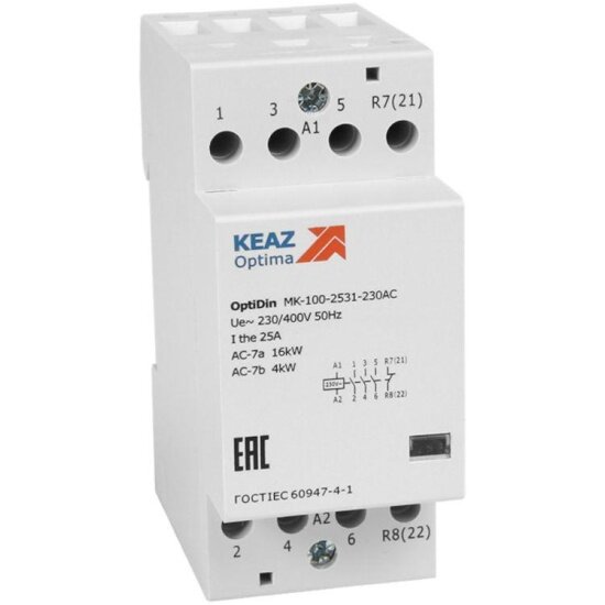 Контактор модульный Кэаз OptiDin MK-100-2540-230AC, 321147