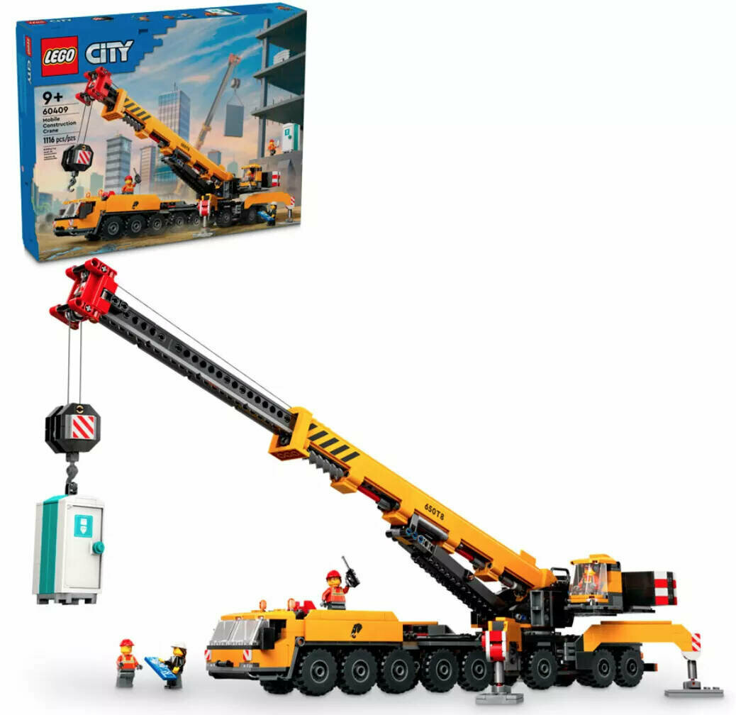 Конструктор LEGO City 60409 Желтый передвижной строительный кран