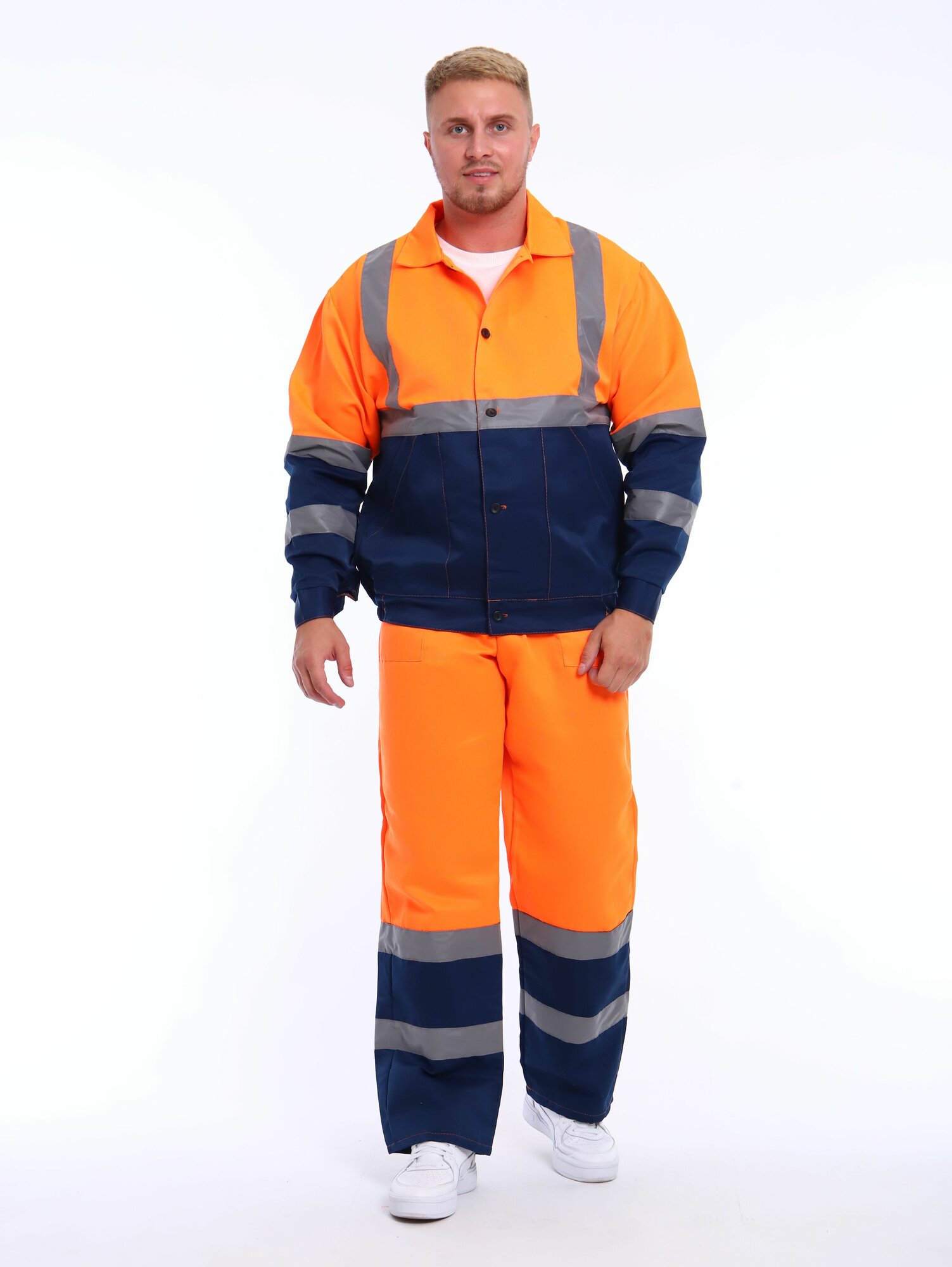 Костюм рабочий "Дорожник", мужской, летний, оранжевый, смесовая ткань, размер 54