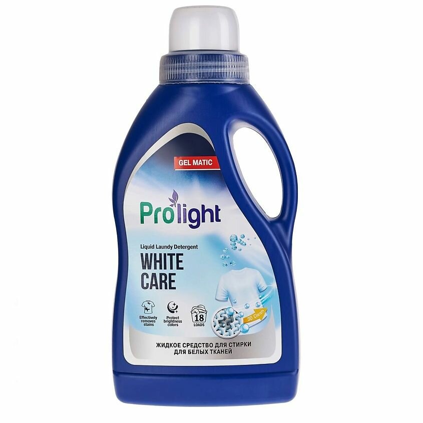 Средство для стирки PROLIGHT для белых тканей, антистатик, 1000 мл