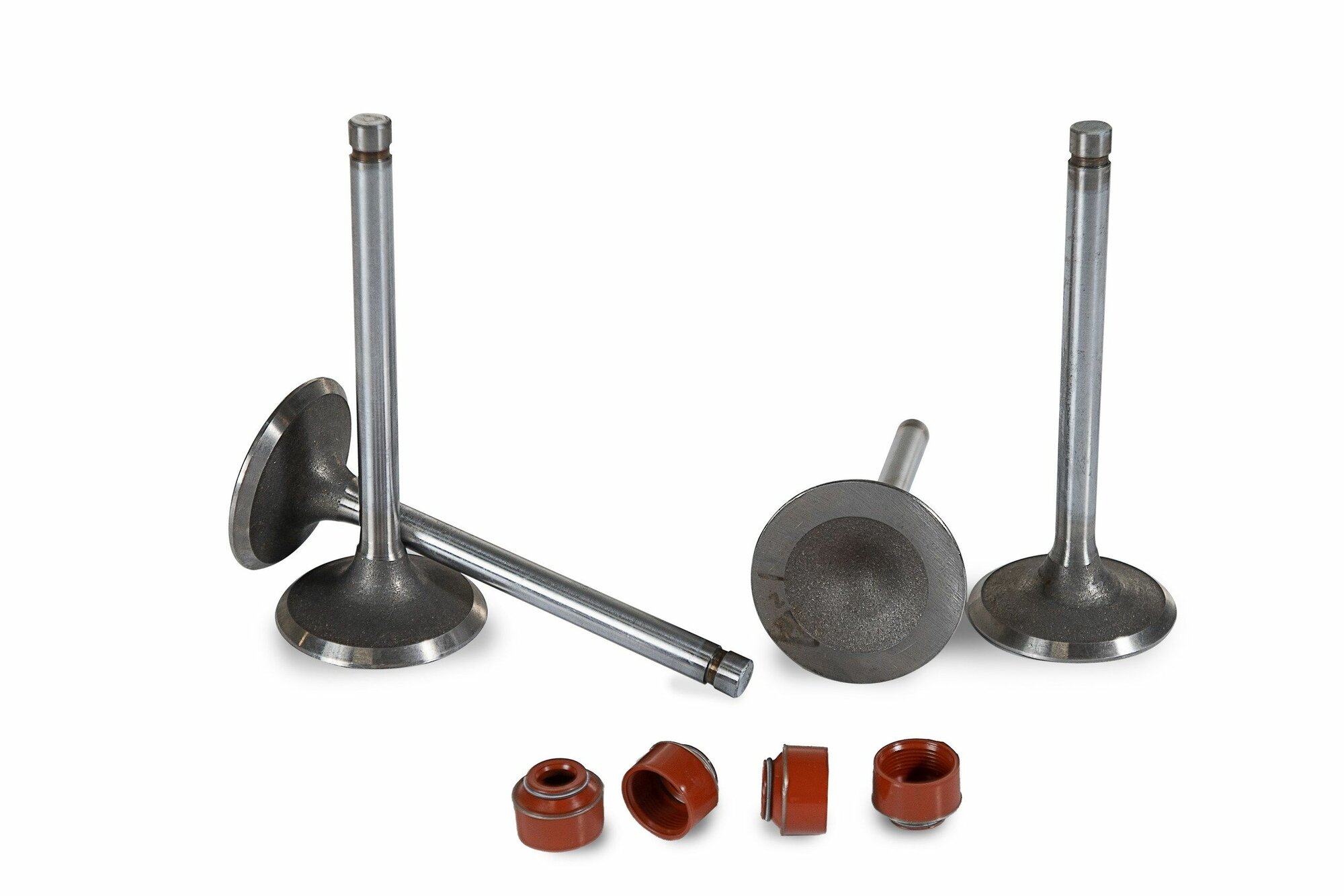 Комплект клапанов впускных с маслосъемными колпачками (газ/бензин) УАЗ, ГАЗ с двигателями УМЗ 417, 4218, 4216, ЗМЗ 402