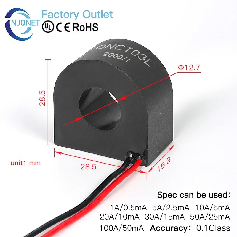 Трансформатор тока NJQNET QNCT03L QNCT03L 2000-1