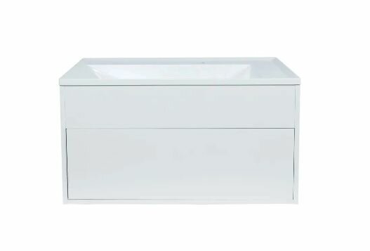 Тумба с раковиной Uperwood Lotus Premium белая, 80 см подвесная